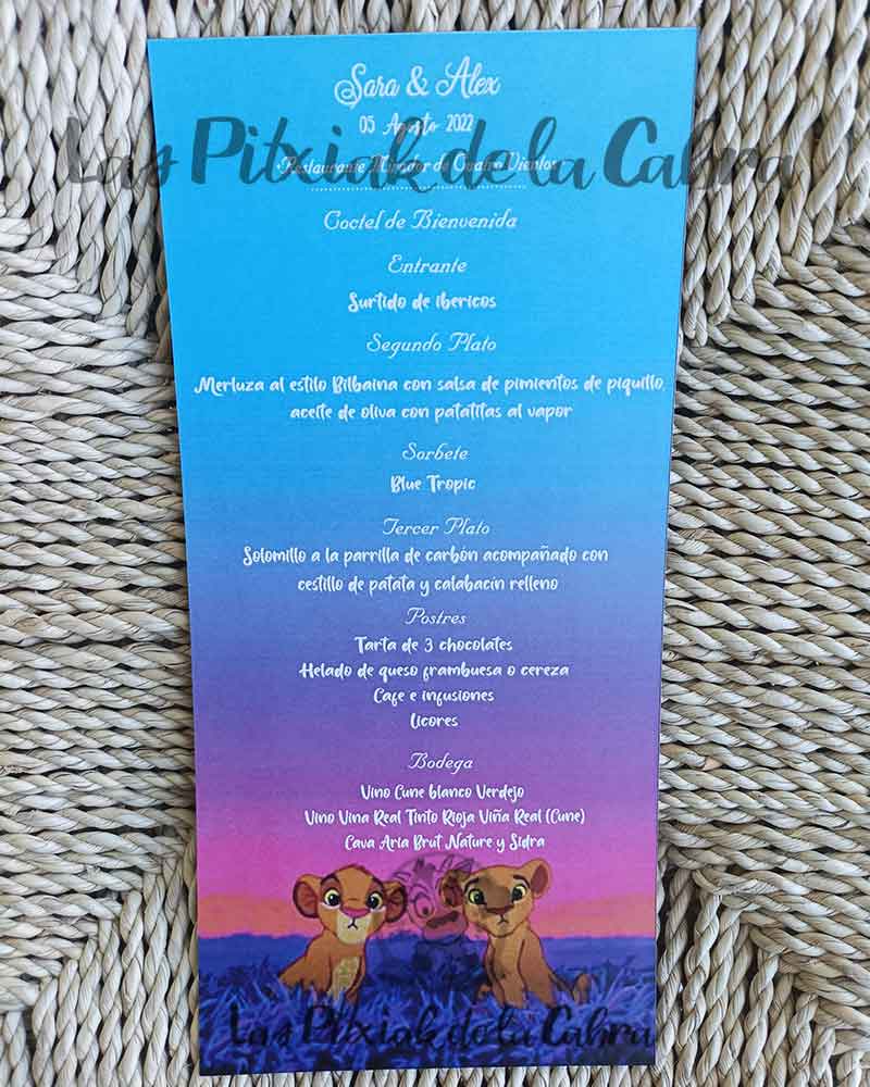 Minuta Simba Nala Las Pitxiak De La Cabra Minuta Simba Nala Las Pitxiak De La Cabra