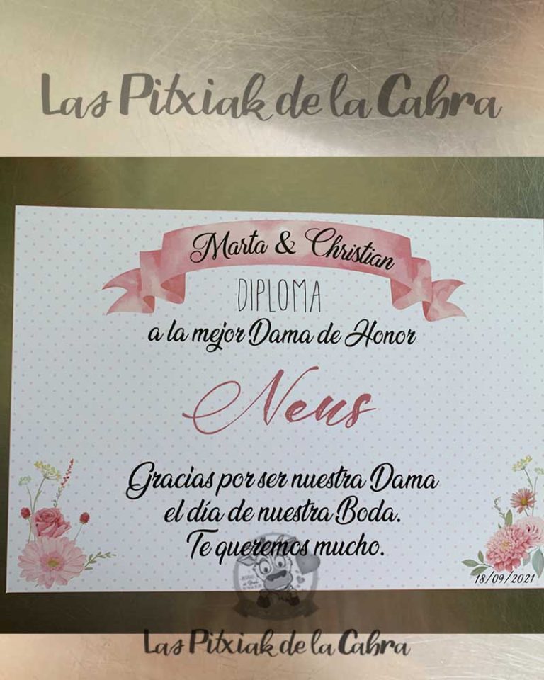 Diploma Flores - Las Pitxiak de la Cabra