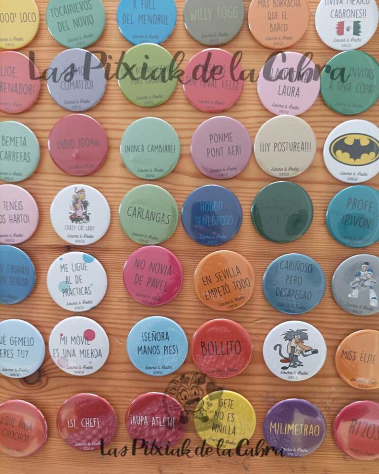 Chapas Frases Personalizadas - Las Pitxiak de la Cabra